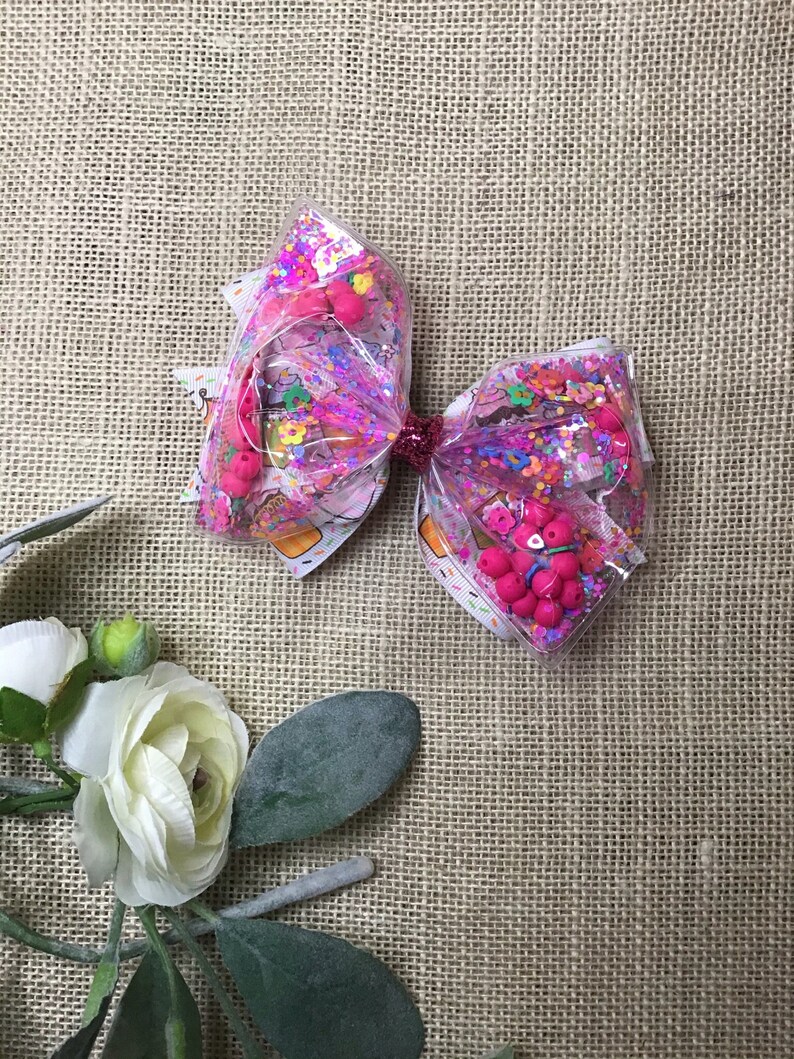 Cupcake Shaker Bow, Pink Shaker Bow, Hair's Accessory, Girl's Accessory ...