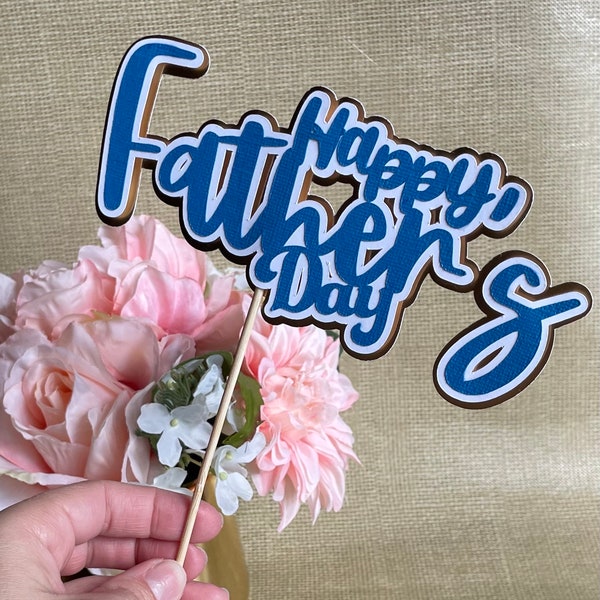 Happy Fathers Day Cake Topper - Etsy