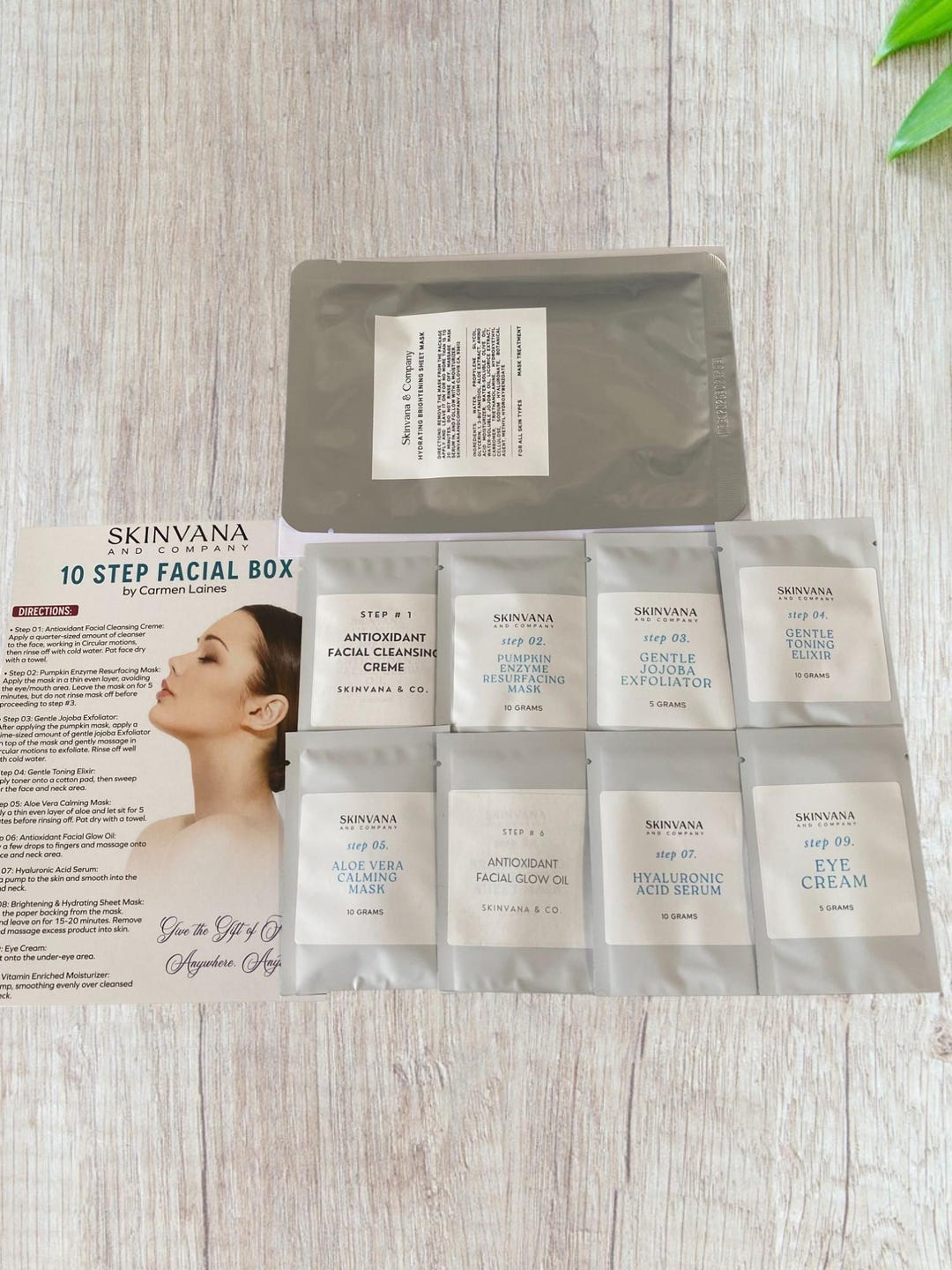 Sample Skincare Trial Kit 10-step Skincare Essentials With Masks ...