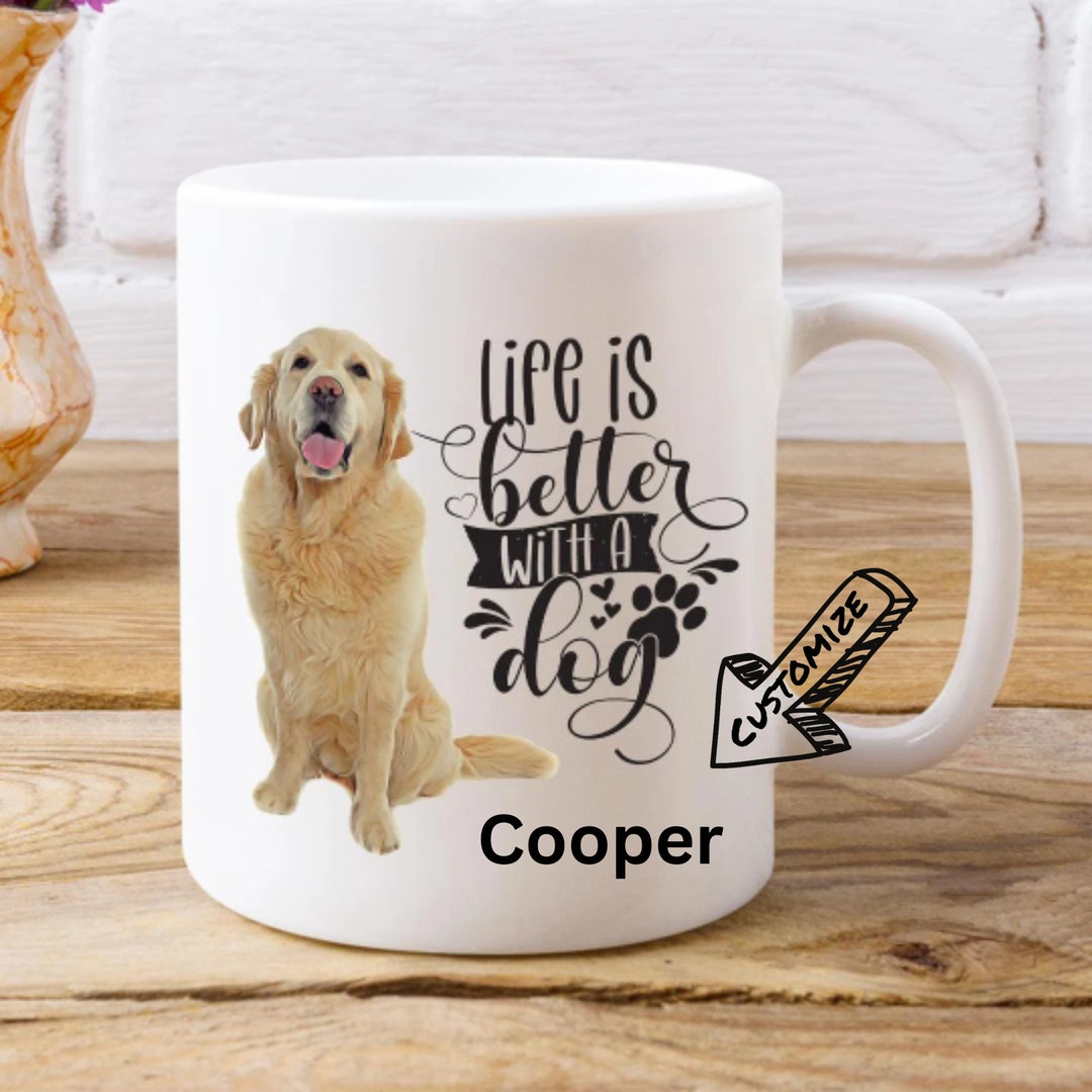 Dog Breed Lover Mug Golden Retriever Personalized Dog Mug Custom Dog ...