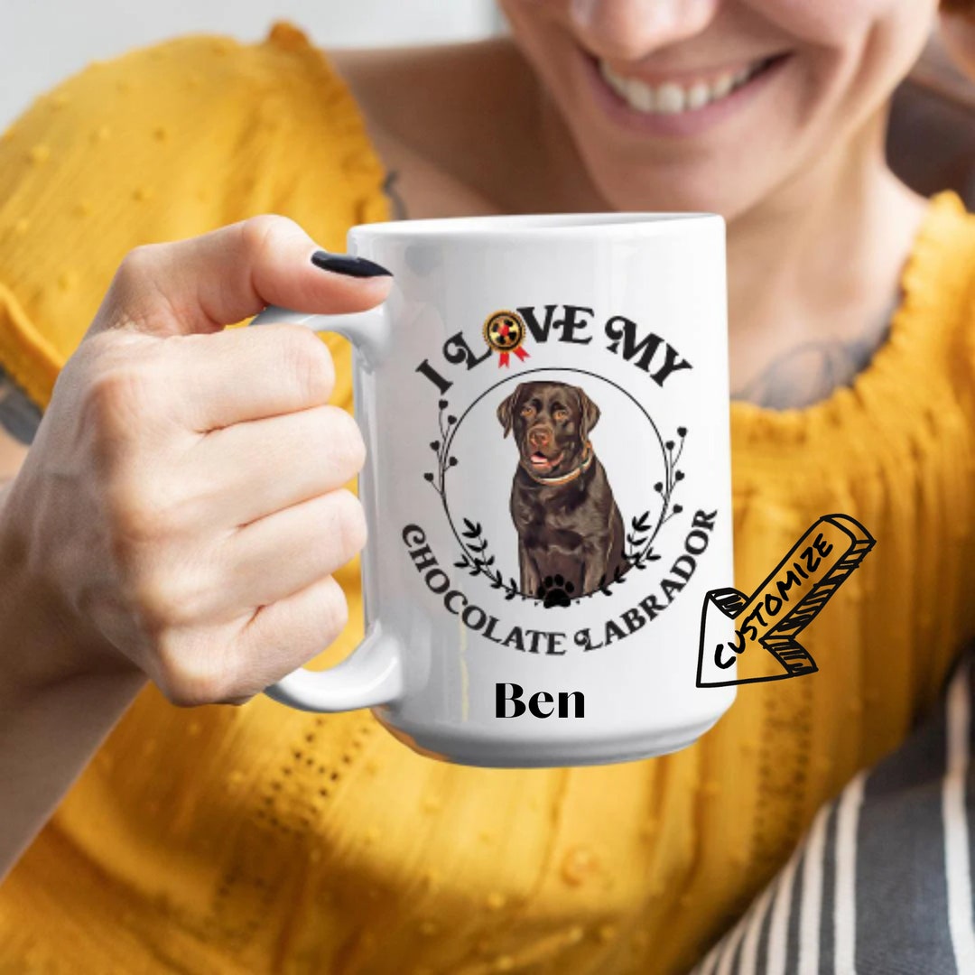 Personalized Chocolate Lab Mug: Custom Labrador Retriever Gift - Etsy