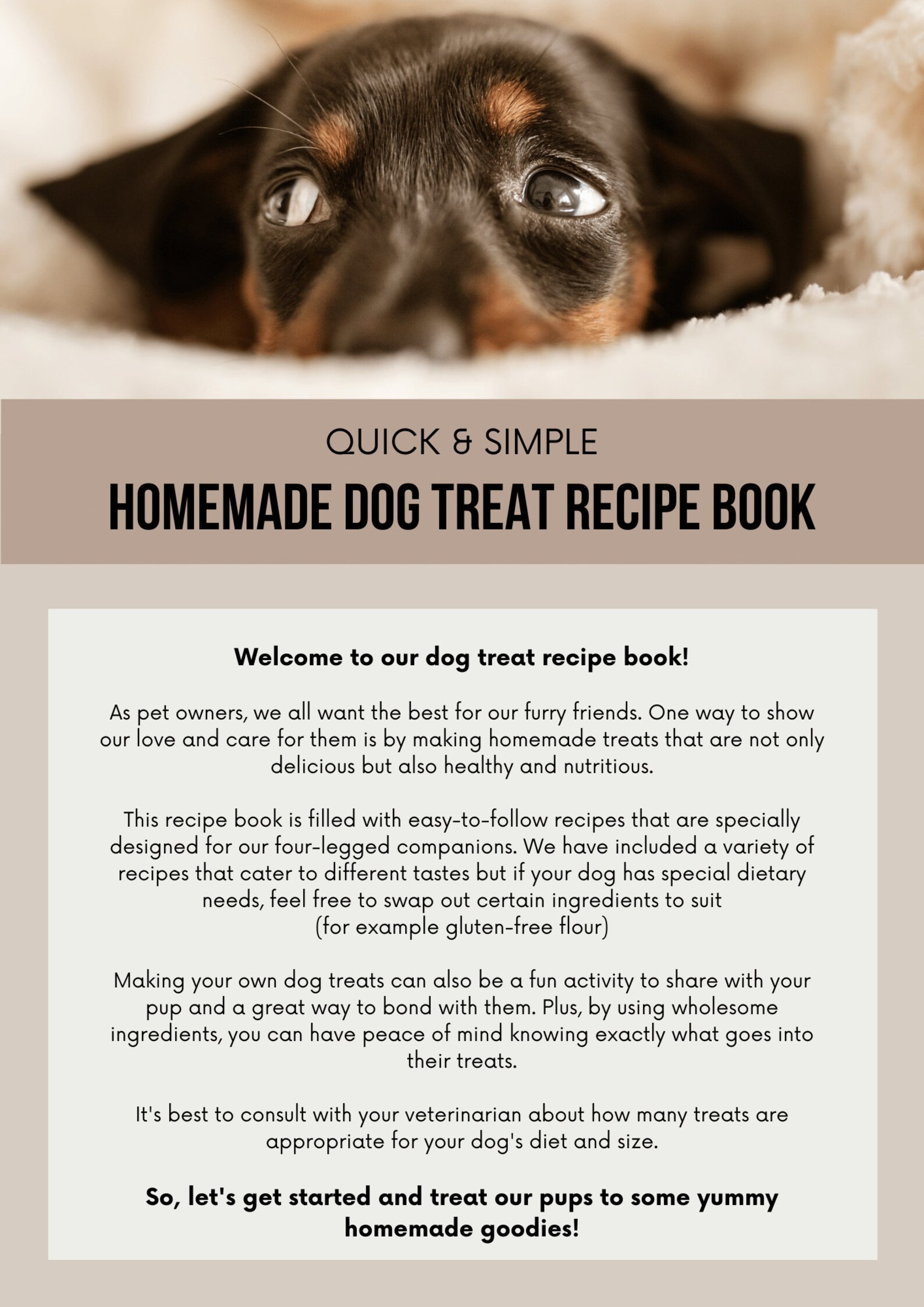 DIY Dog Treats Recipe Book: Healthy Homemade Treats Cookbook PDF for ...