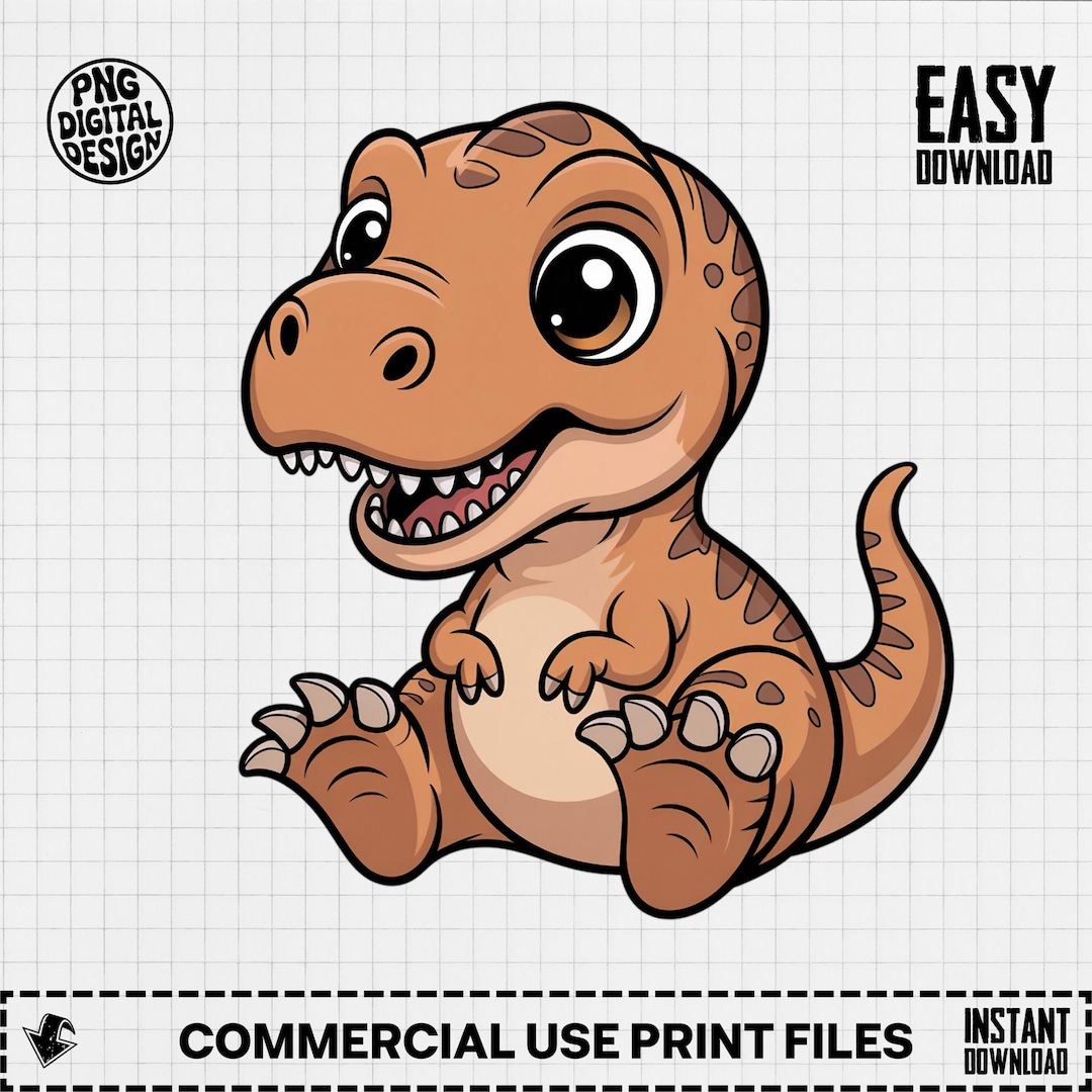 Baby Tyrannosaurus Clipart, Cute Animal Clipart, Nursery Clipart ...