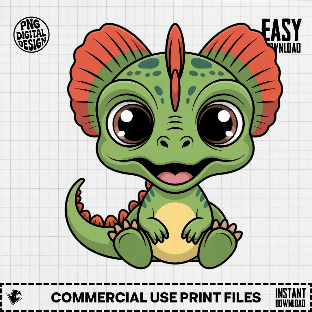 Baby Dimetrodon Clipart, Cute Baby Animal Clipart, Baby Nursery Clipart ...