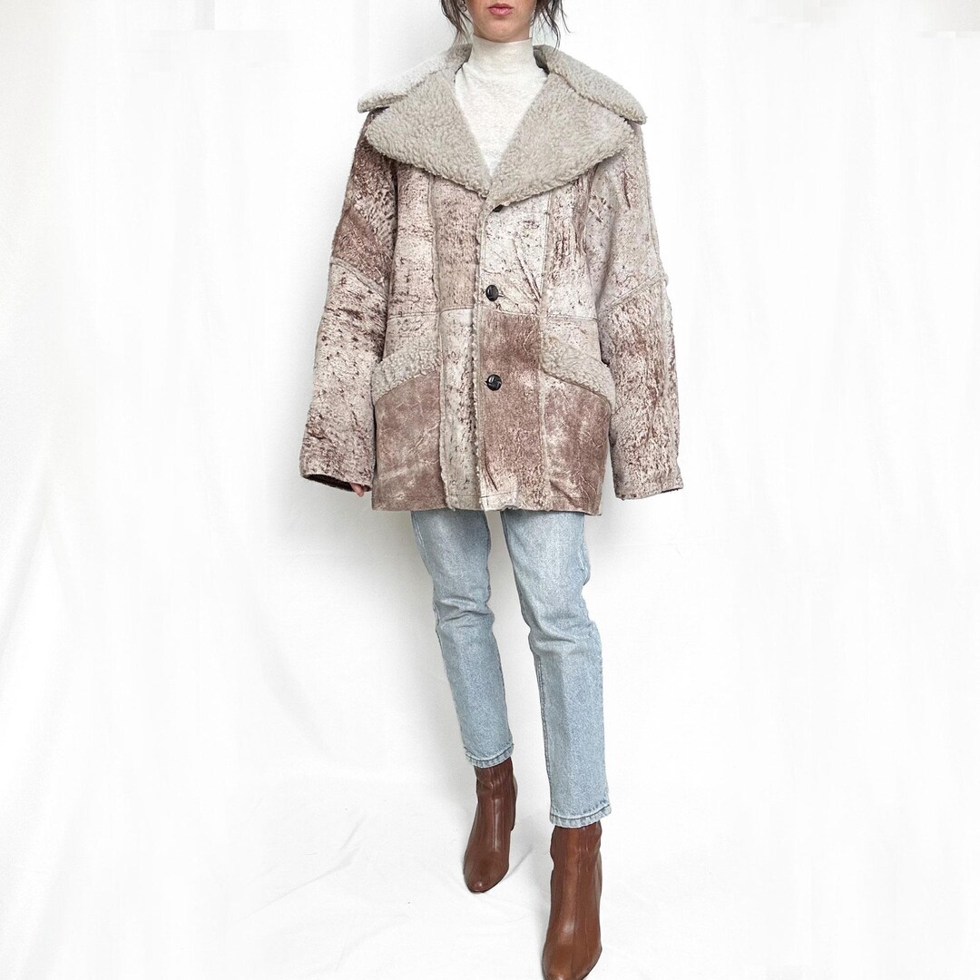 Vintage 70s Shearling Ranch Coat - Etsy
