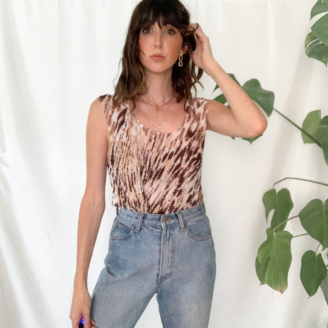 Vintage Abstract Slinky Tank Top - Etsy