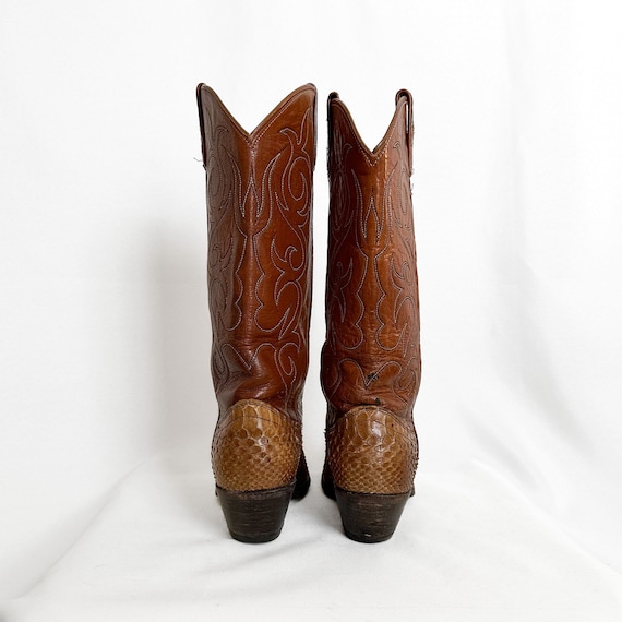 Vintage Python Leather Cowboy Boots - Gem