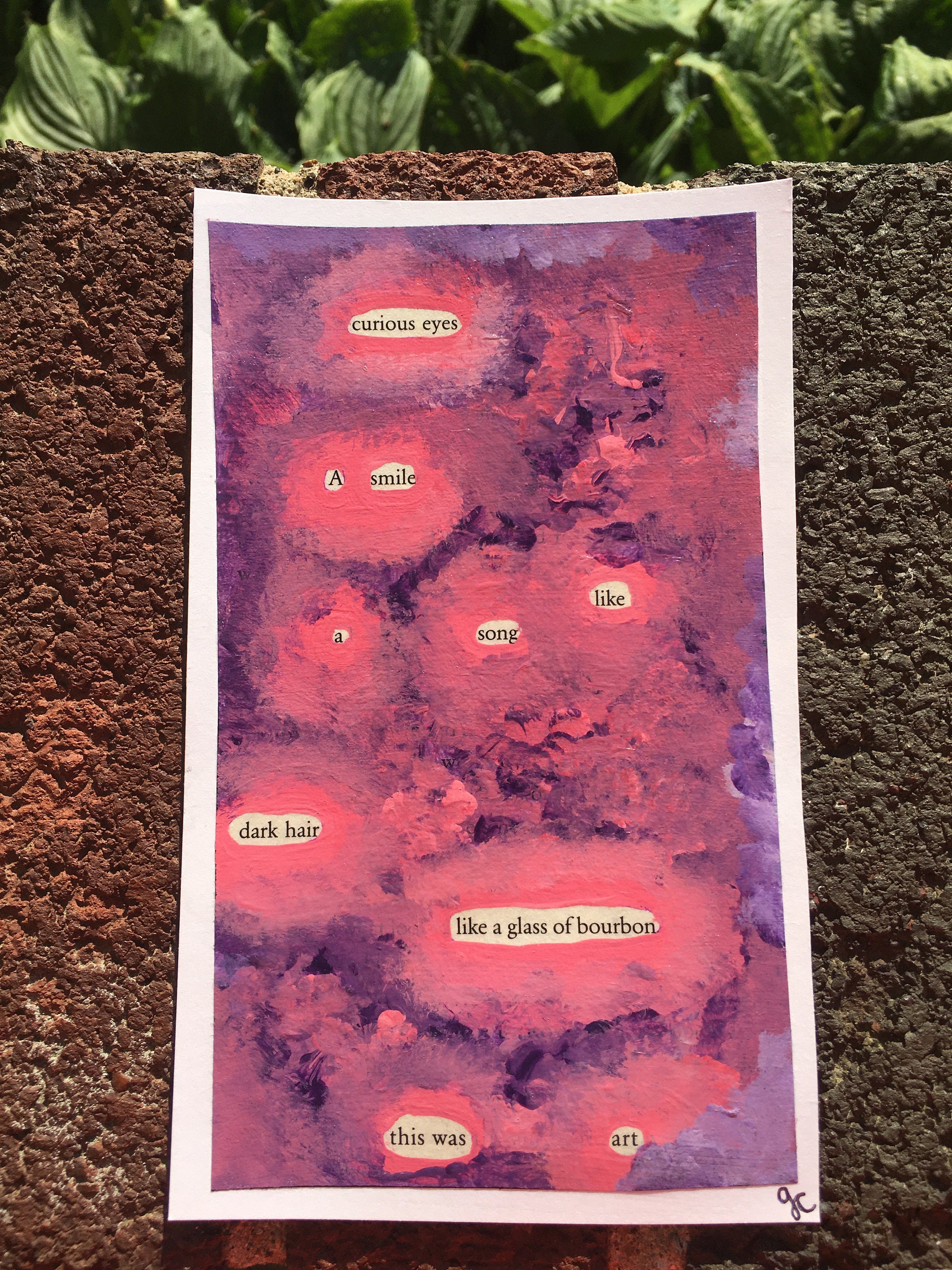 My Love is Like Art - A Blackout Poem, Blackout Poetry, Original Wall ...