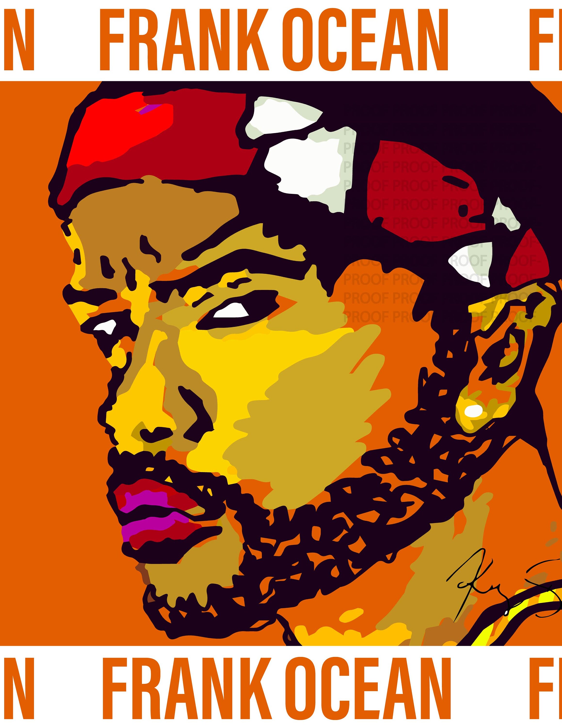 Frank Ocean Pop Premium Matte Wall Art, Canvas Print, Music Poster ...