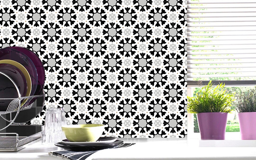 Tile Stickers Suitable for Wall and Floor Waterproof Removable Peel and ...