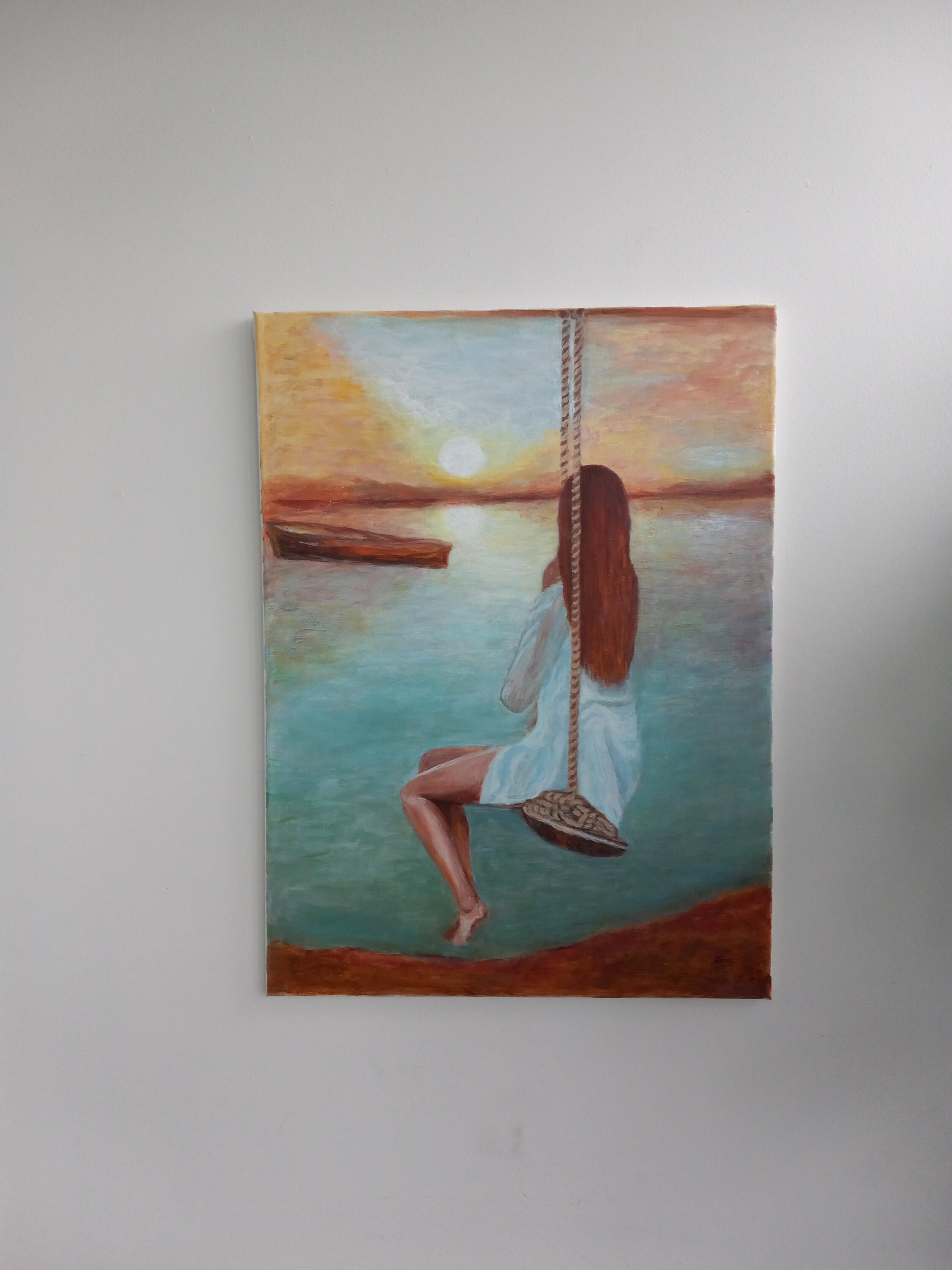 Sunset With the Girl on the Swing - Etsy