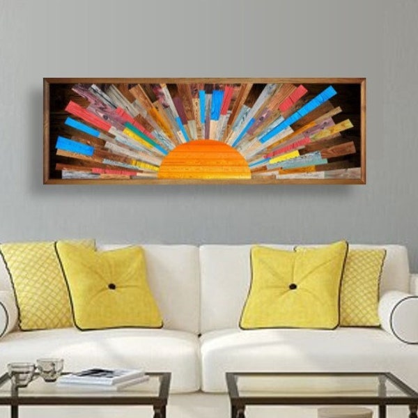 Wood Wall Sunrise - Etsy