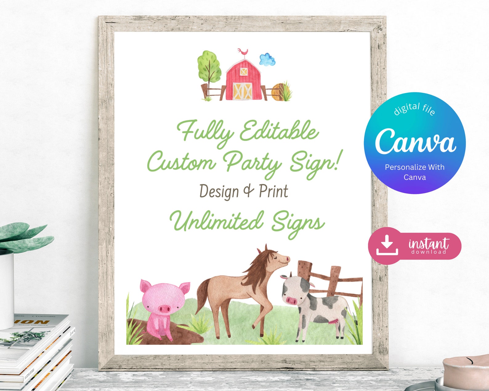 Farm Animal Party Bundle, Farm Animal Birthday, Farm Animal Shower ...