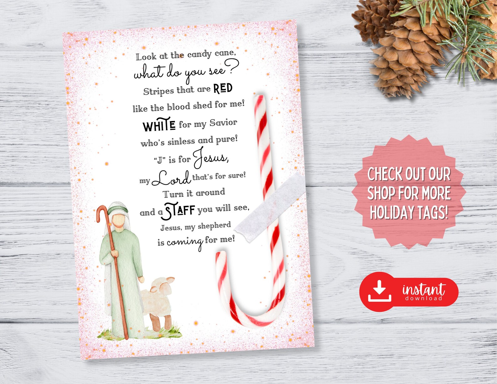 Candy Cane Legend, Legend of the Candy Cane Card, Candy Cane Poem ...