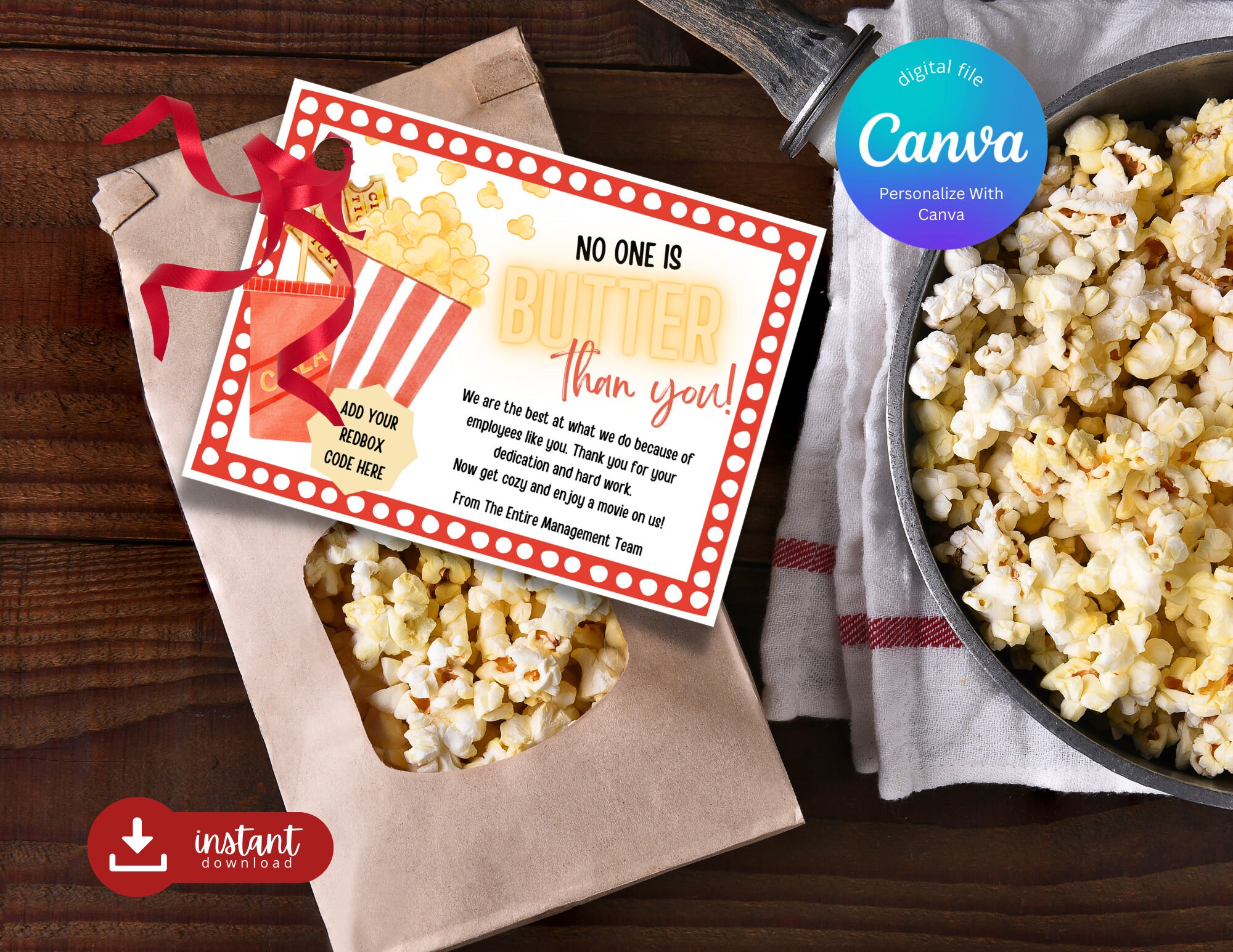 No One is Butter Than You Appreciation Thank You Tag Redbox - Etsy