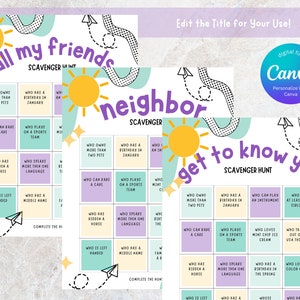 Neighbor Scavenger Hunt, Ice Breaker, Get to Know the Neighbors, Pedal ...