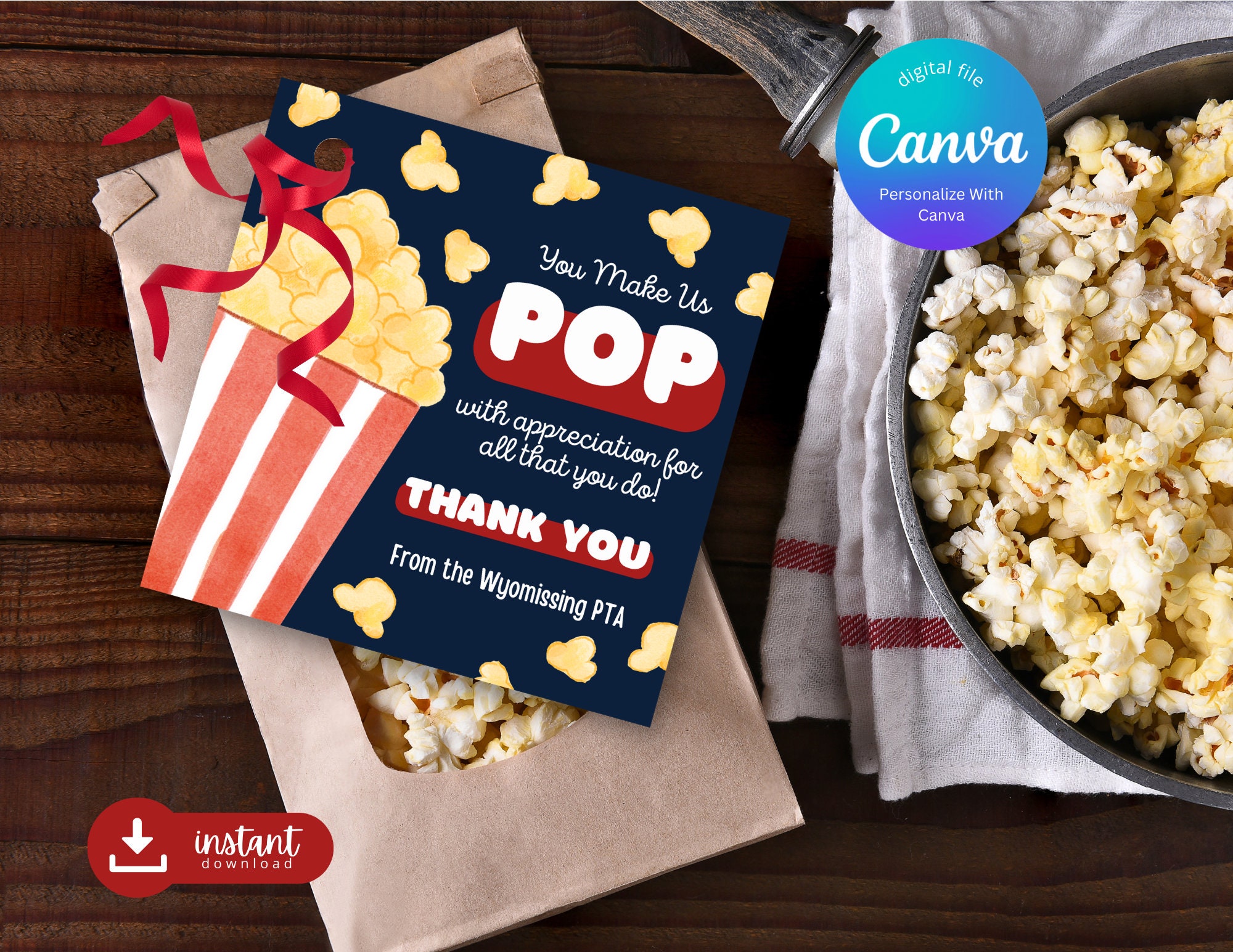 You Make Us Pop Appreciation/thank You Tag for Employee, Nurse, Teacher ...