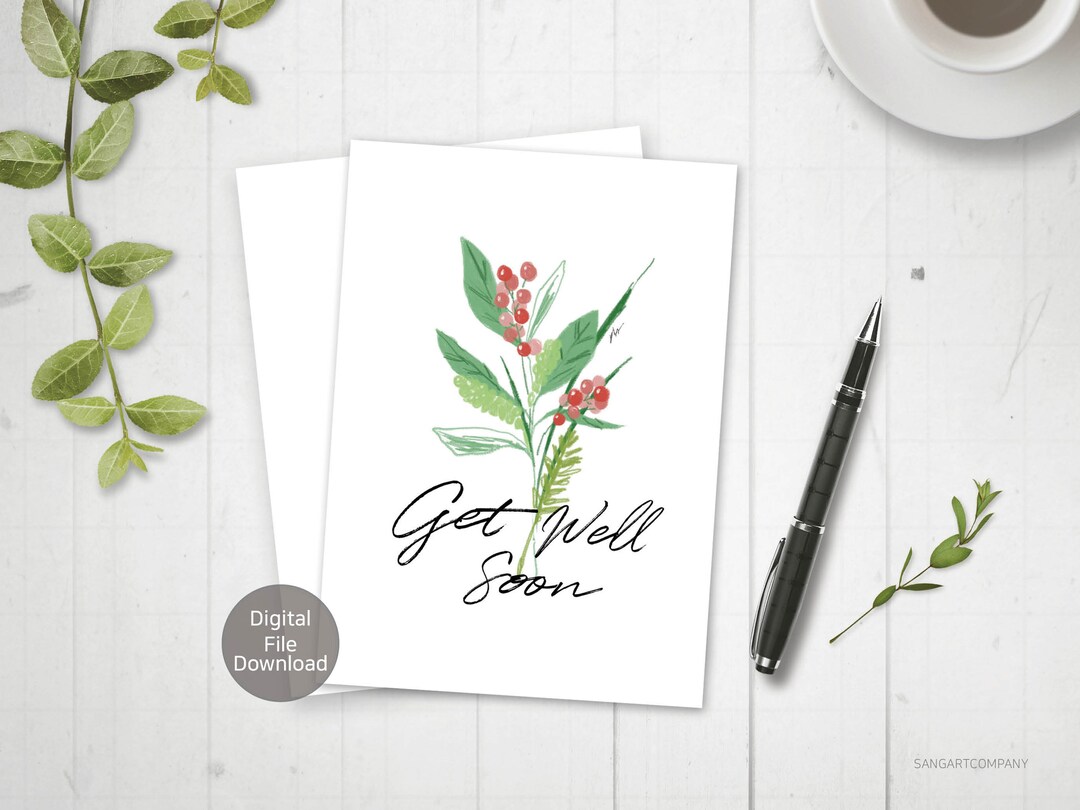 Printable Get Well Soon Card, Get Well Card, Printable Card, Minji ...