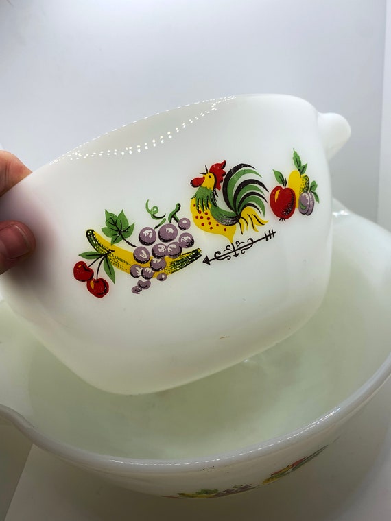 Fire King Chanticleer Cinderella Rooster Large Handled Mixing | Etsy