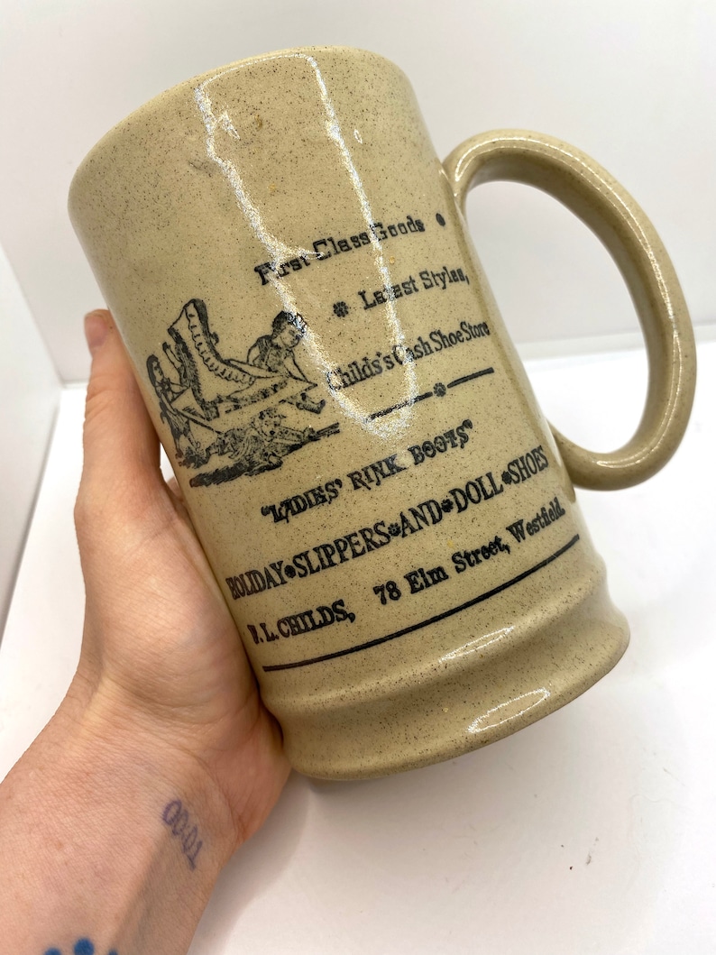 Moira Stoneware Advertising Mug/stein Shoe Store Westfield England - Etsy