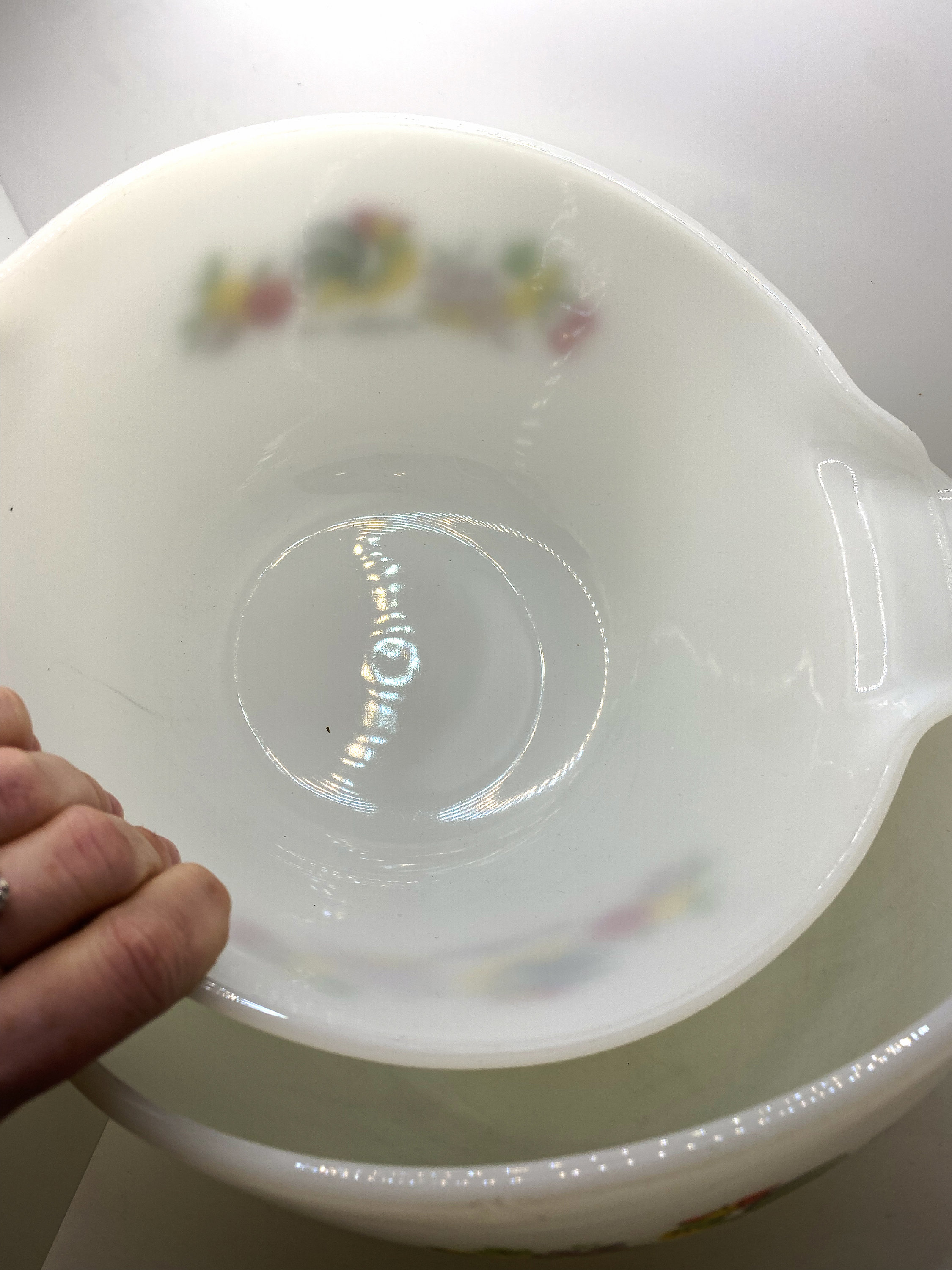 Fire King Chanticleer Cinderella Rooster Large Handled Mixing Bowl Set ...