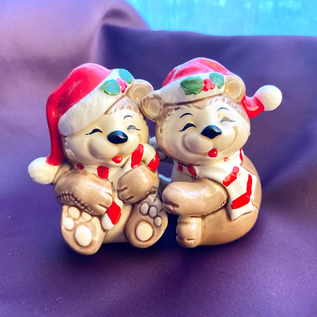 Vintage Fitz and Floyd Tumbling Bears Salt/pepper Shakers Christmas - Etsy
