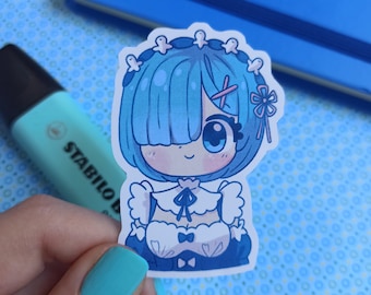 Re:zero Chibi Stickers Rem Ram Emilia Subaru Felix - Etsy