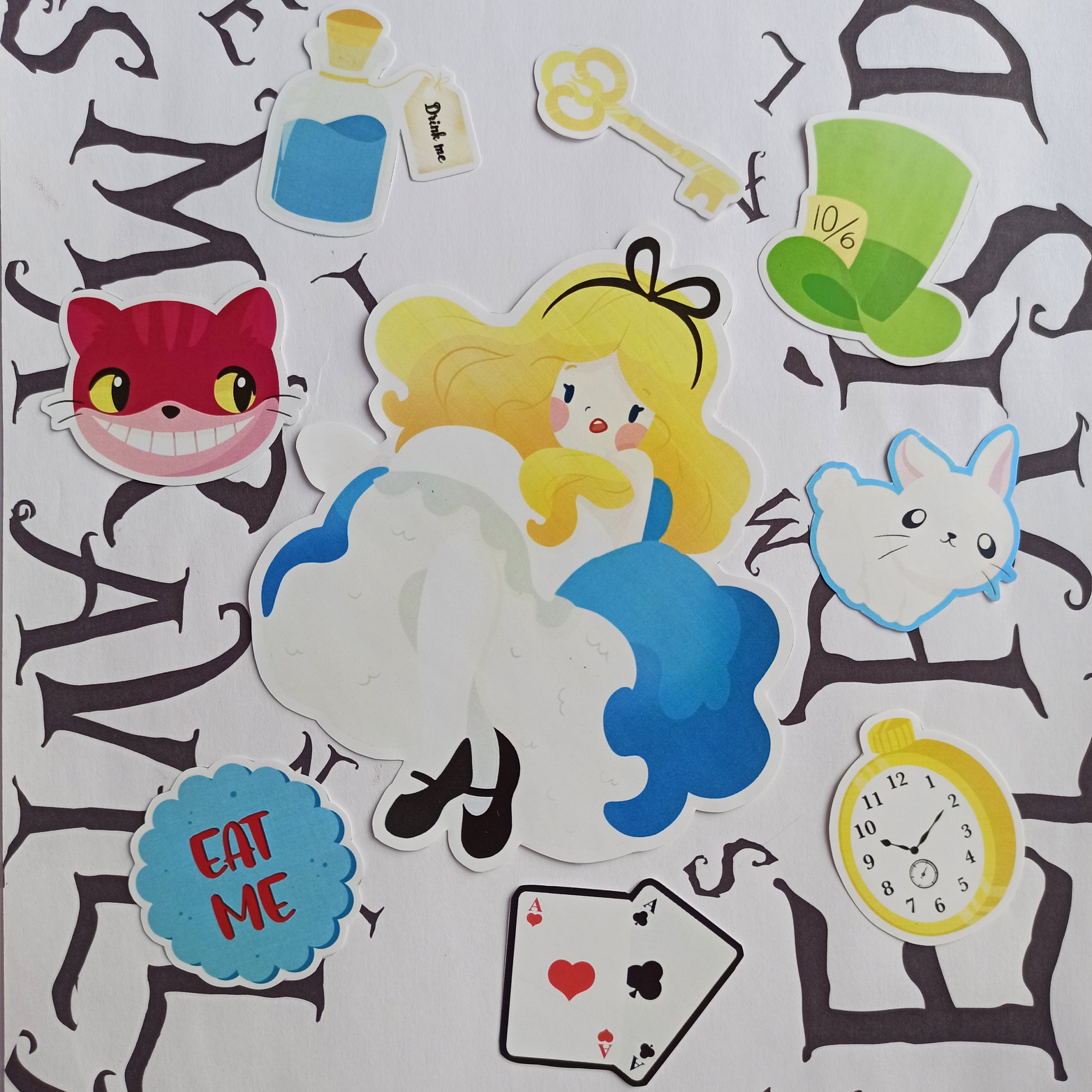 Alice in the Wonderland Stickers Pack - Etsy