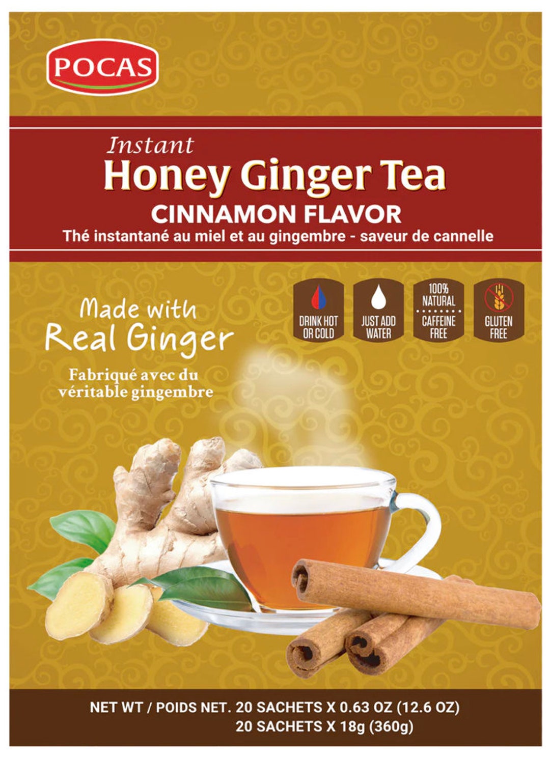 POCAS Honey Ginger Instant Tea Cinnamon Flavor - Etsy