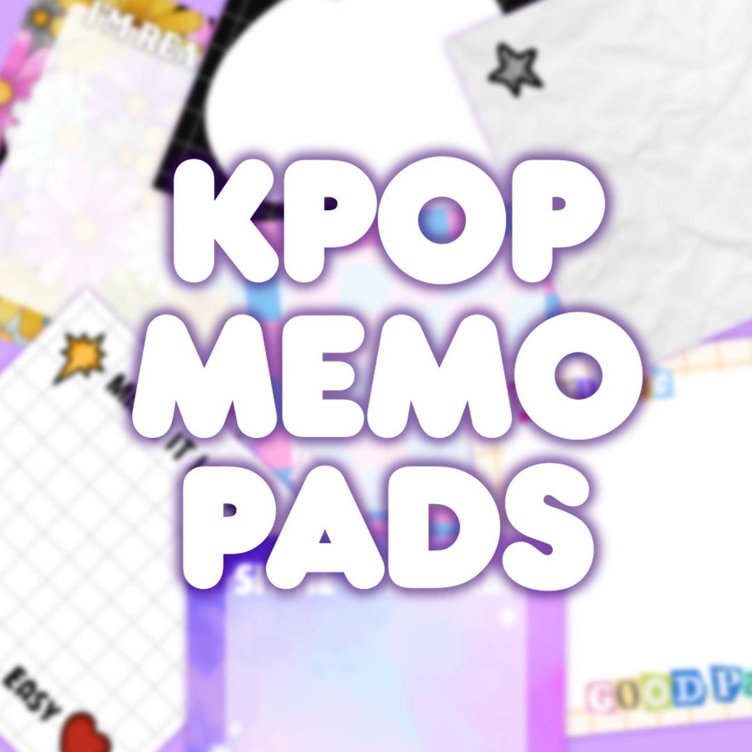 Kpop Memopads | Cute Notepad Stationery for Kpop Stans - Etsy