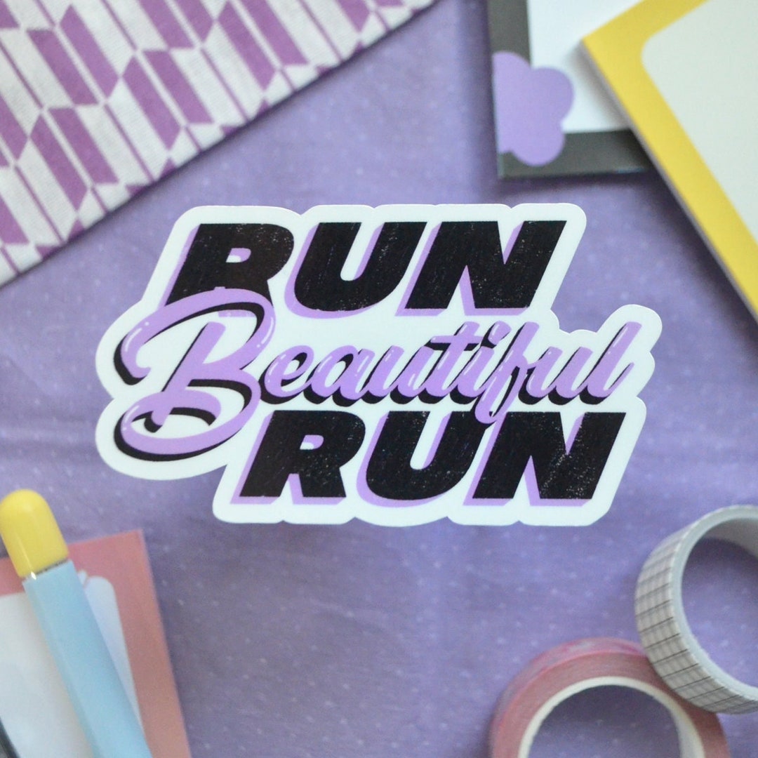 Run BTS Sticker Kpop Vinyl Waterproof Sticker - Etsy