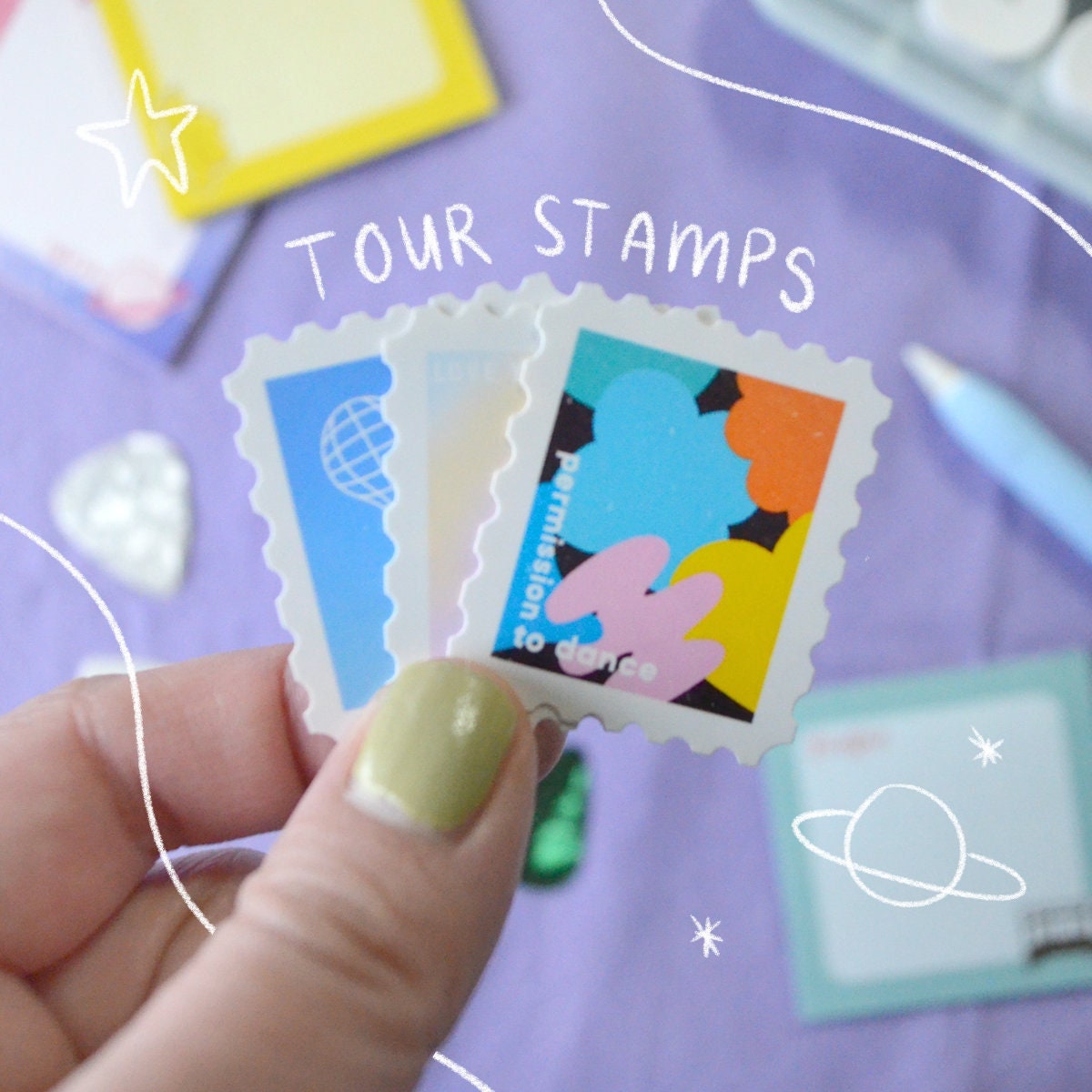 Tour Stamp Stickers Bts Tour Vinyl Waterproof Stamps | Etsy