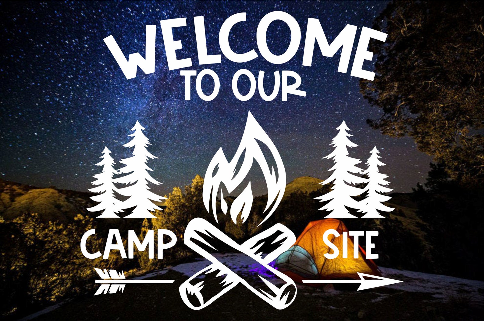 Welcome To Our Campsite Camping Svg Camping Vector Camping Etsy Uk