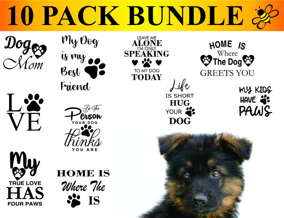 10 Pack Dog Bundle, Dog SVG, Dog Vector, Dog Tee Shirt, Fun Dog SVG ...