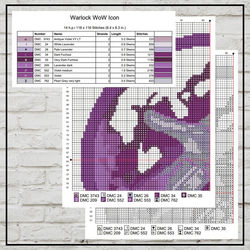 Warlock Cross Stitch Pattern, World of Warcraft Cross Stitch Pattern ...