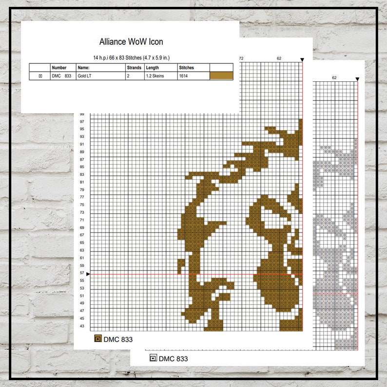 Alliance Cross Stitch Pattern, World of Warcraft Cross Stitch Pattern ...