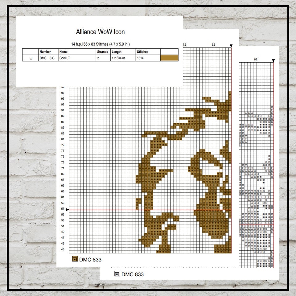 Alliance Cross Stitch Pattern, World of Warcraft Cross Stitch Pattern ...