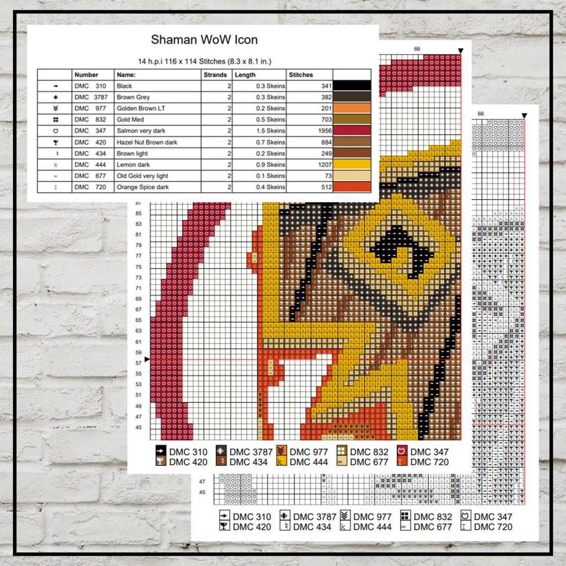 Shaman Cross Stitch Pattern, World of Warcraft Cross Stitch Pattern ...