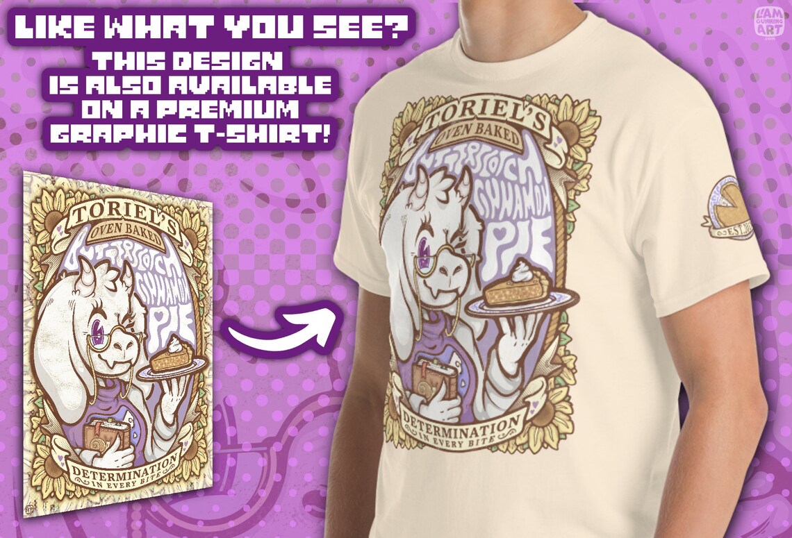 UNDERTALE POSTER : Toriel's Butterscotch Cinnamon Pie - Etsy