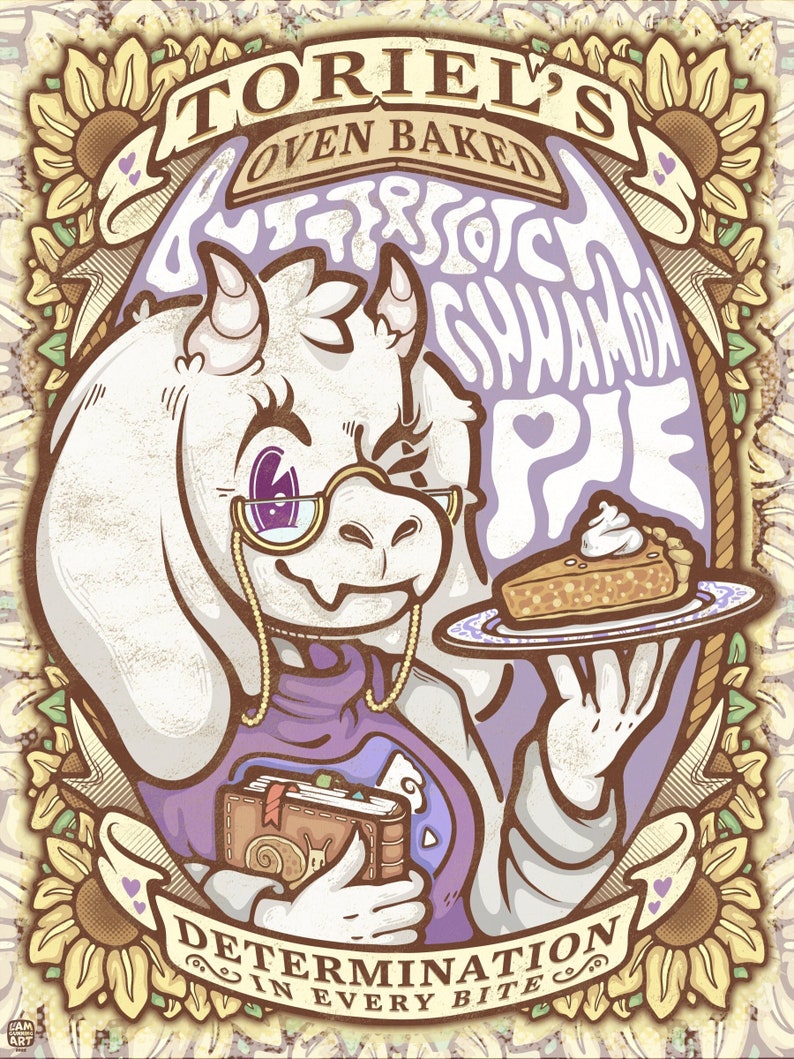 UNDERTALE POSTER : Toriel's Butterscotch Cinnamon Pie - Etsy