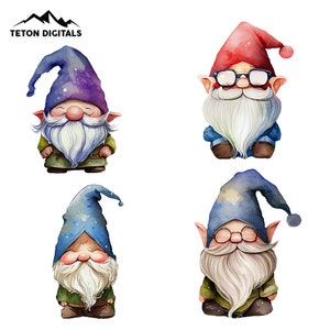 Gnome Clipart PNG Bundle, Cute Watercolor Gnome Clipart PNG, Garden ...