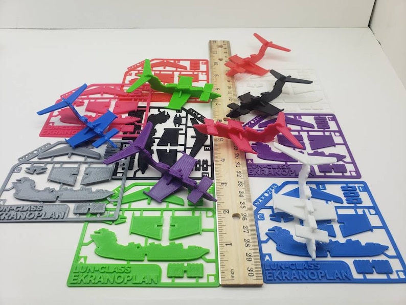 Lun-class Ekranoplan Model: 3D Printed Desk Decor (card Size) - Etsy