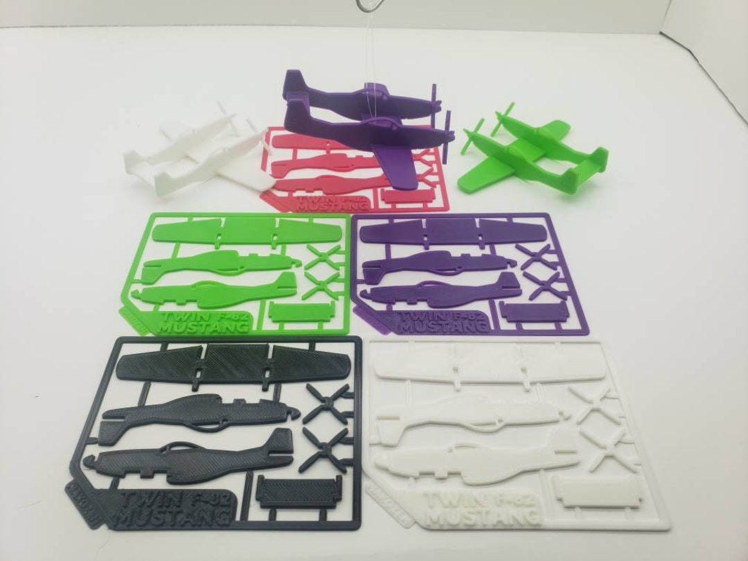 3D Printed F-82 Twin Mustang Model Plane, Card Size - Etsy