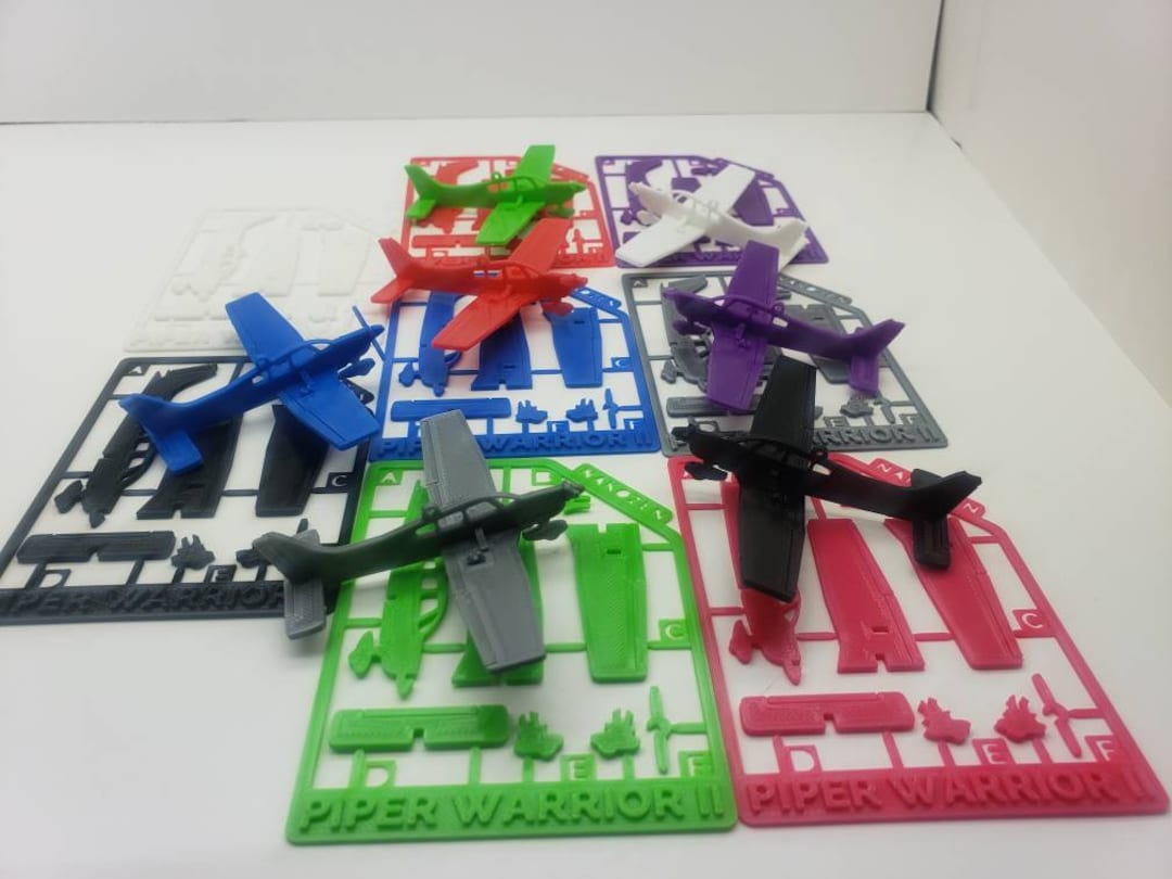 3D Printed Piper Warrior II Airplane Model Kit - Desk Decor - Etsy