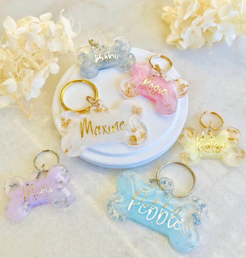 Custom Dog Tag/ Resin Dog Identification / Personalised Dog Tag / Resin ...
