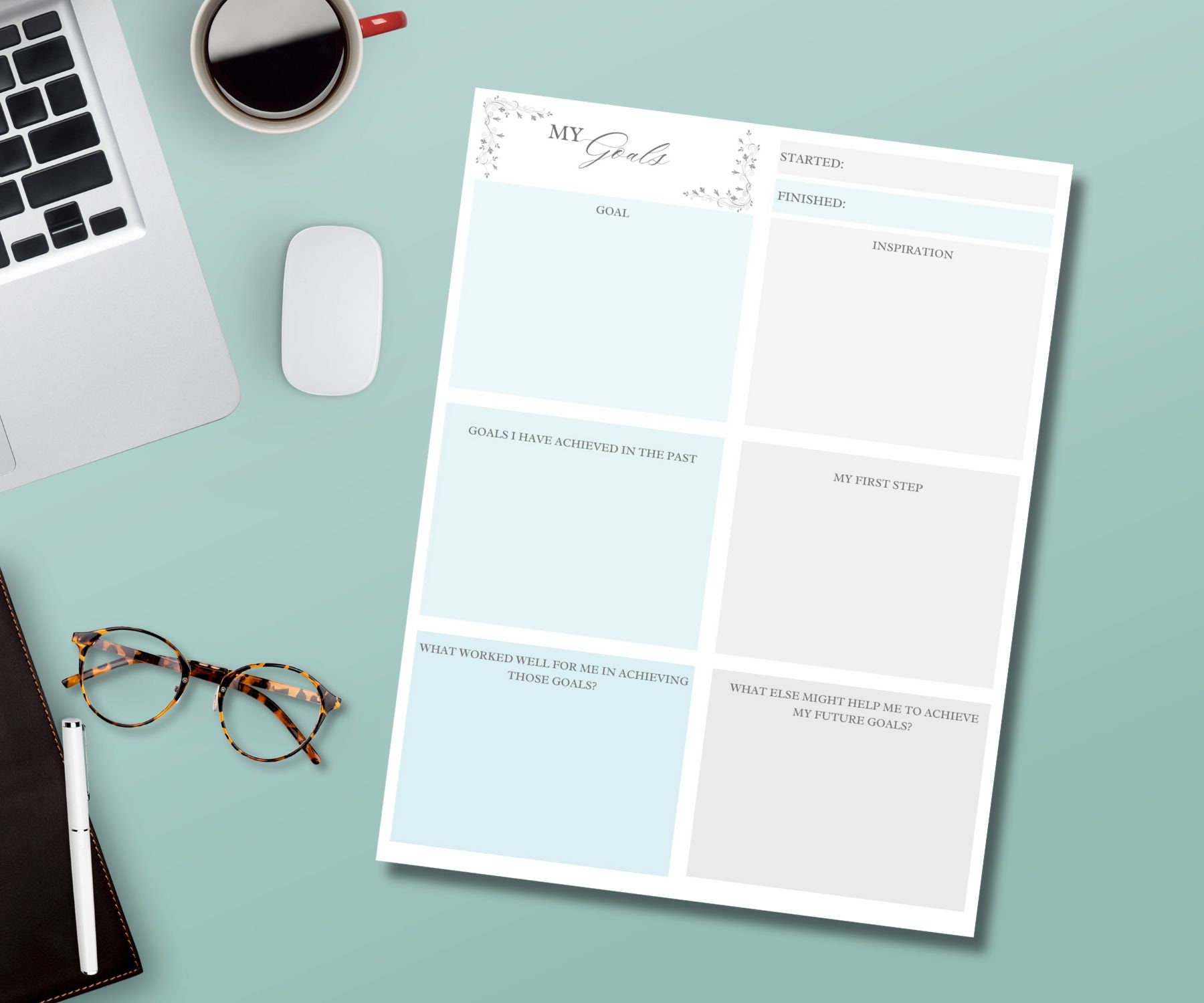 Goal Planner, Digital Printable Planner, Productivity Planner, Goal ...