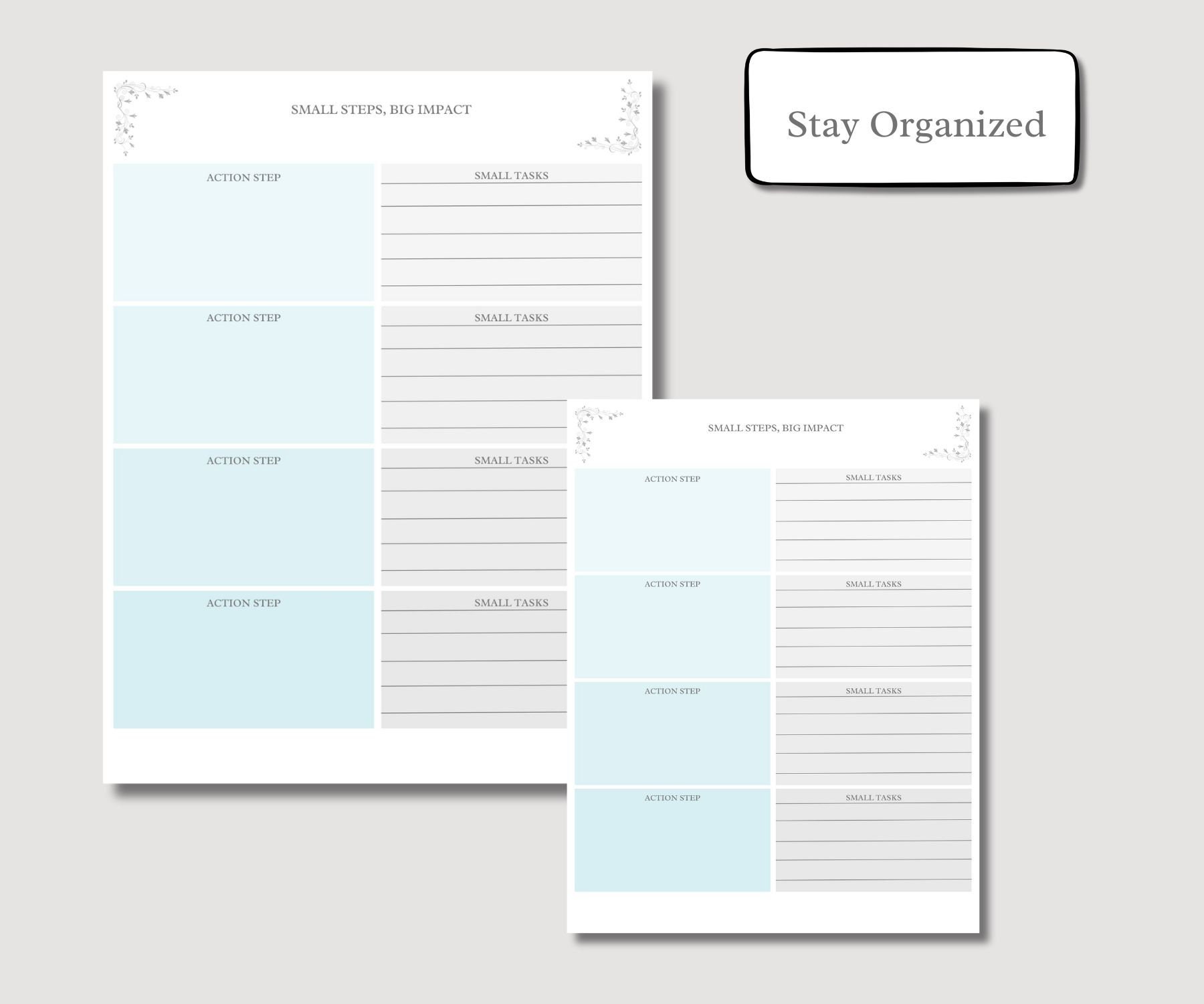 Goal Planner, Digital Printable Planner, Productivity Planner, Goal ...