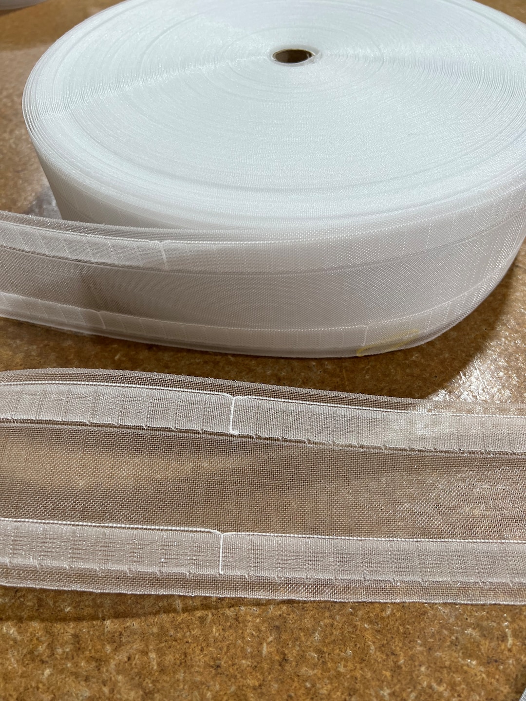 10 Metres S-fold Sheer Nylon Curtain Tape - X 7.5 Cm Wide -wavefold -S ...