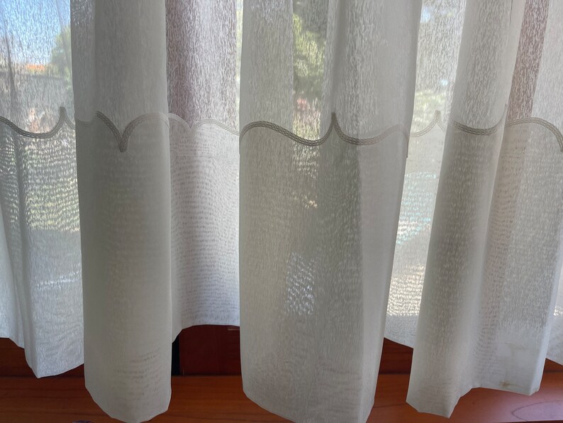 107cm Drop Sheer Curtain Voile ivory Rod Pocket Continuous Fabric Buy ...