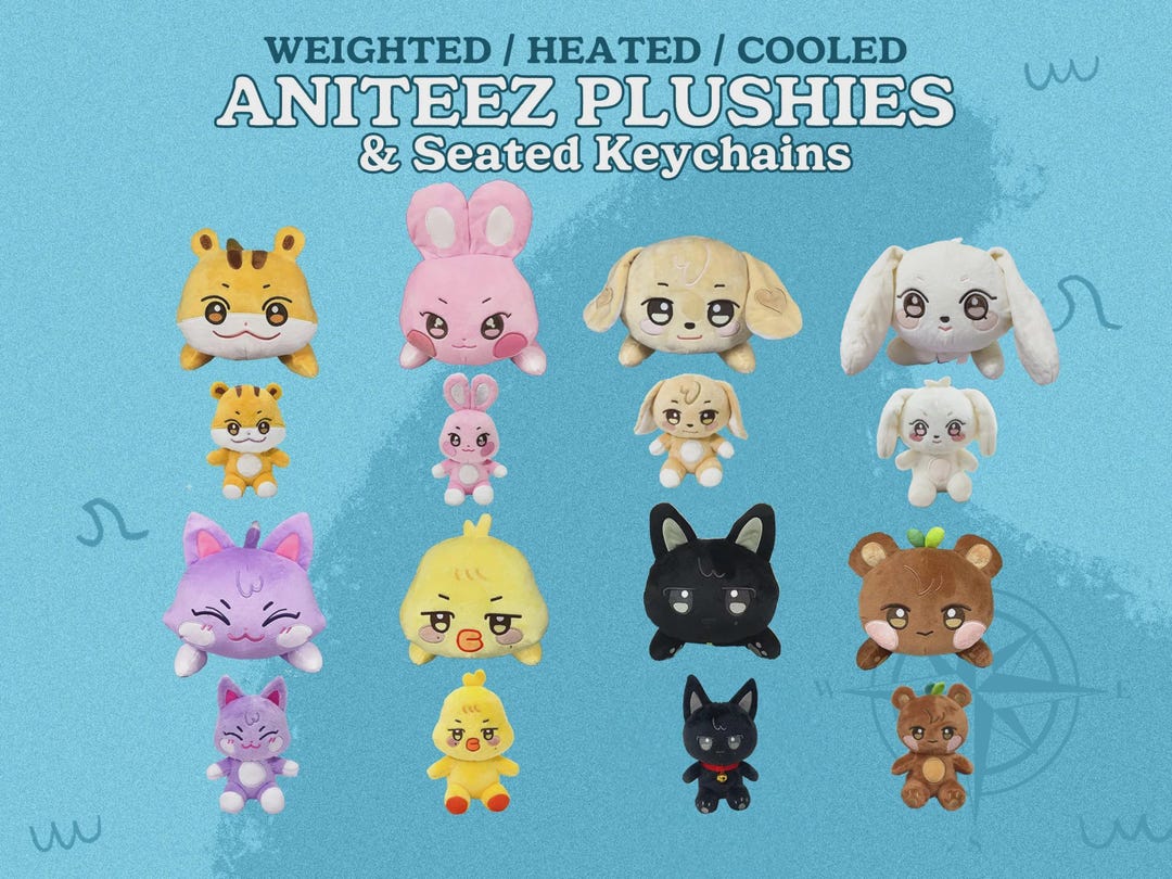Ateez Plush Aniteez Mini Plushie Large Plushie Ateez Fan Atiny Gift ...